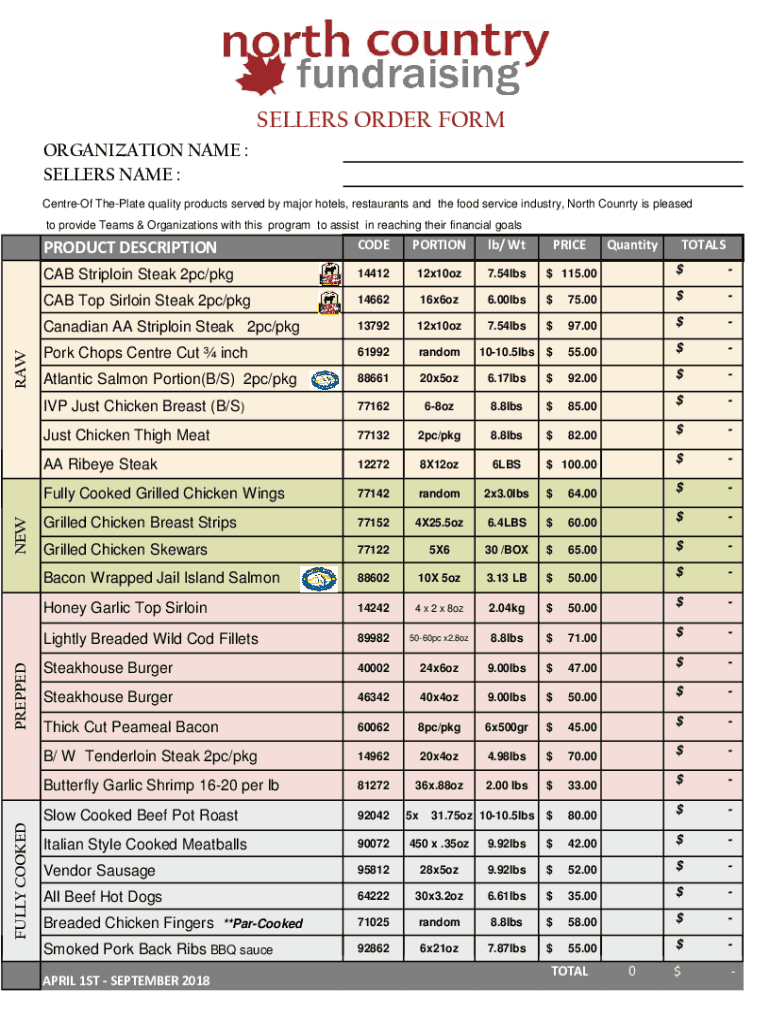 Fillable Online Spring Meat Order Form.xlsx Fax Email Print - pdfFiller