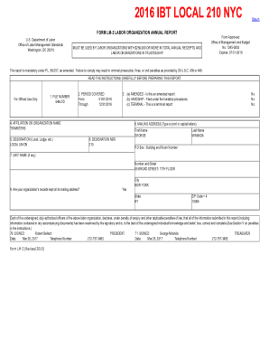 Fillable Online 2016 IBT LOCAL 210 NYC READ THE INSTRUCTIONS CAREFULLY ...