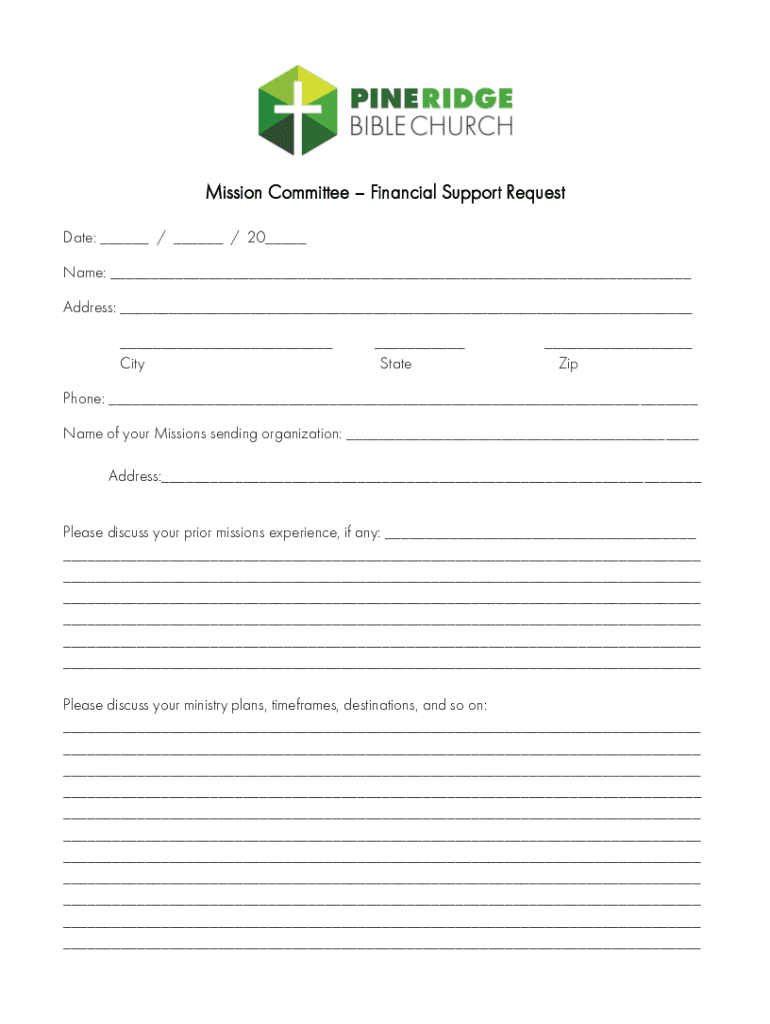 Fillable Online Missionary Application Form - Life Change Ministries ...