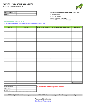 Fillable Online Reimbursement Form Rev 2016.xlsx Fax Email Print ...