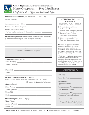 Fillable Online Home Occupation Permit Application. Home Occupation ...