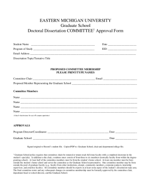 Fillable Online Fillable EMU DOCTORAL DISSERTATION Document Approval ...