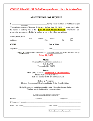 Fillable Online Please Click To Download Absentee Ballot Form Here ...
