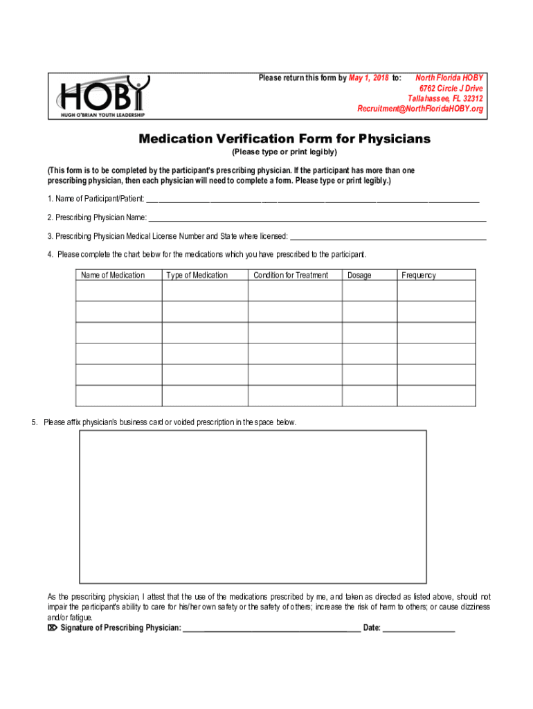 Fillable Online Medication Verification Form for Physicians.docx Fax ...