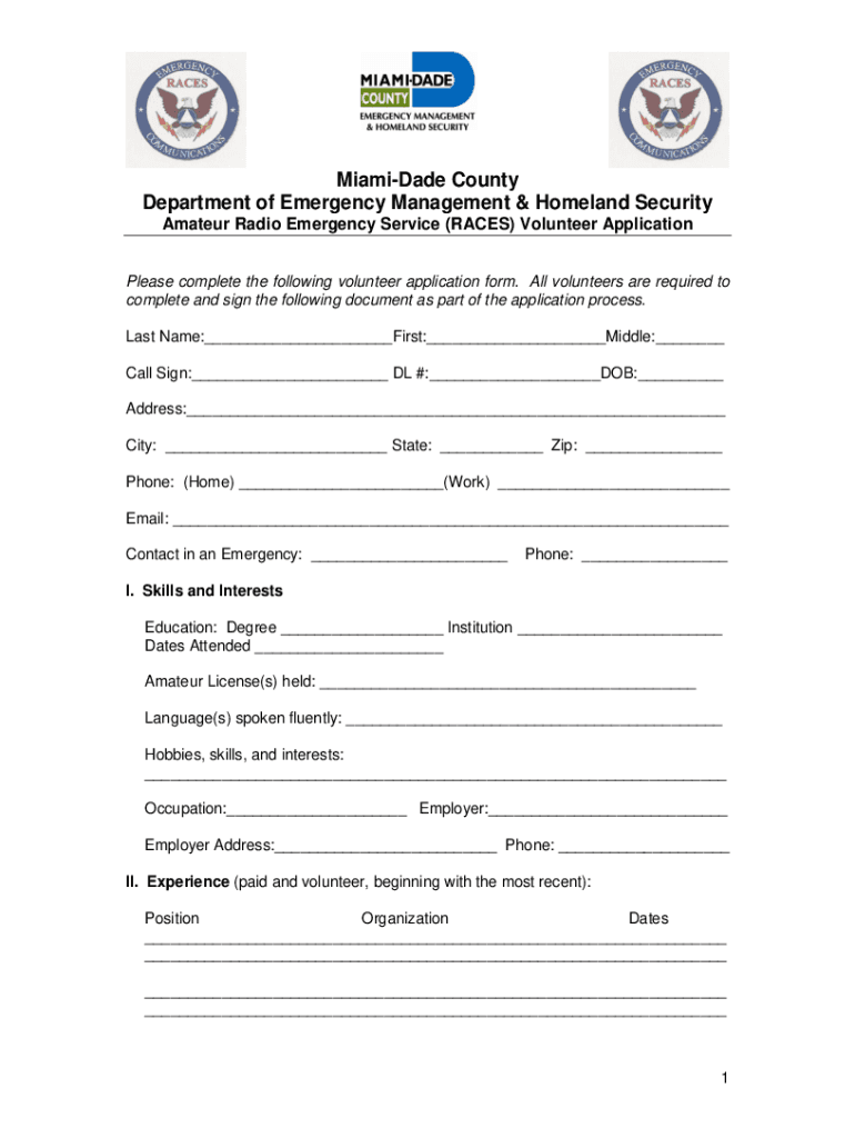 Fillable Online Comprehensive Emergency Management Plan - Miami-Dade ...