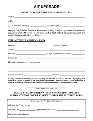 Fillable Online AIT Upgrade Form Fax Email Print - pdfFiller