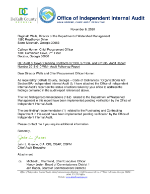 Fillable Online OIIA Sewer Cleanng Contract Audit Status update form 7. ...