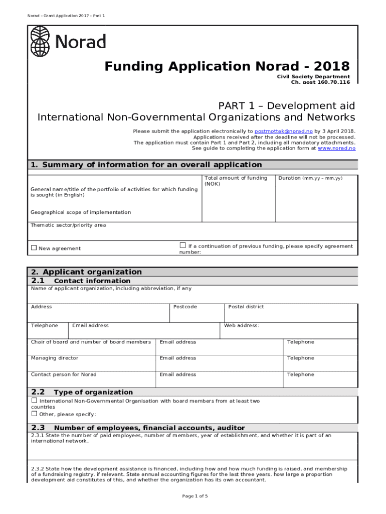 Application for grants from the Norwegian ... - norad.no Doc Template ...