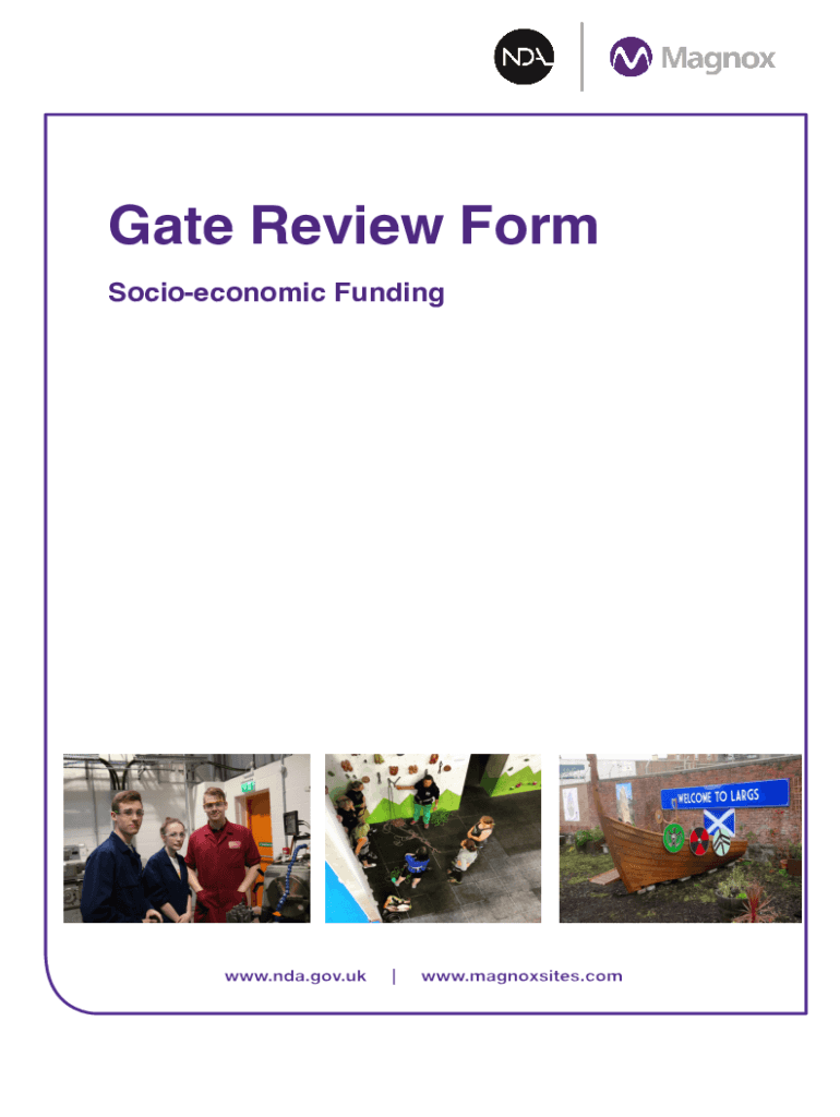 Fillable Online 18 Gate Review template form - Magnox Socio-economic ...