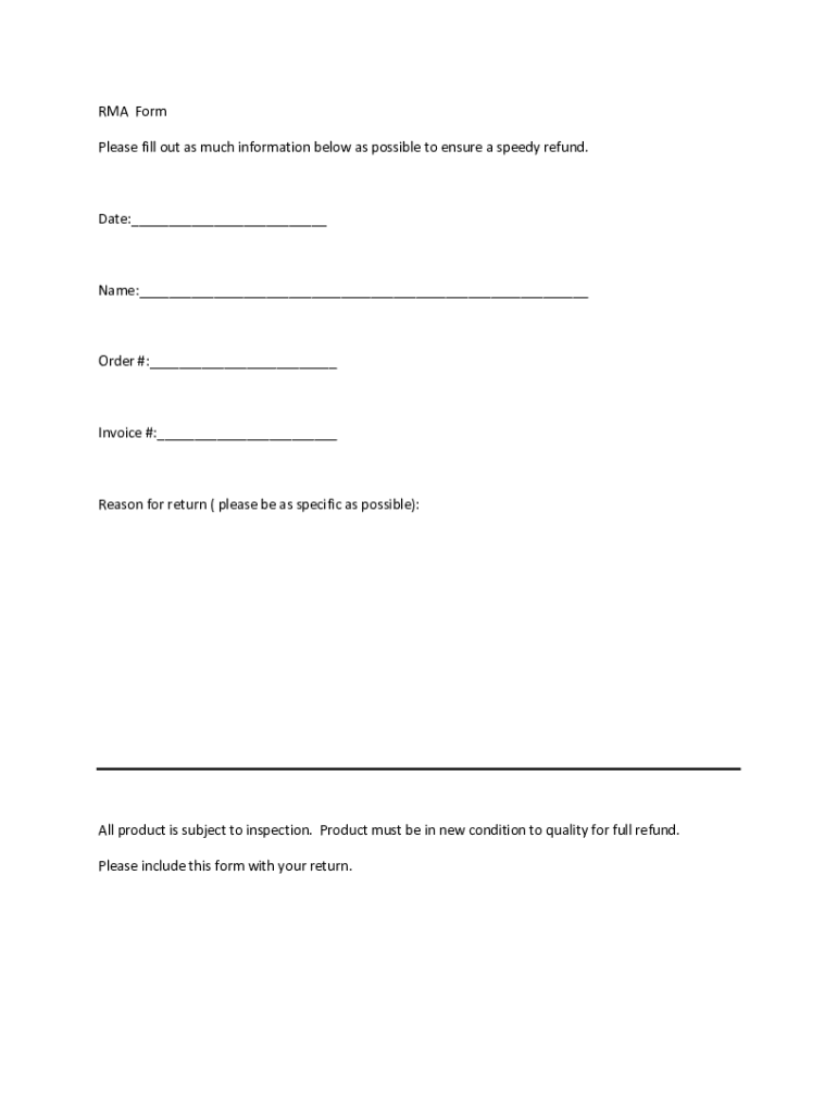 Fillable Online Rma Meaning - Fill Out and Sign Printable PDF Template ...