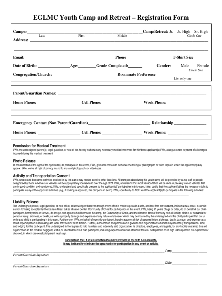 Fillable Online Permission to Administer Camper Medication Fax Email ...