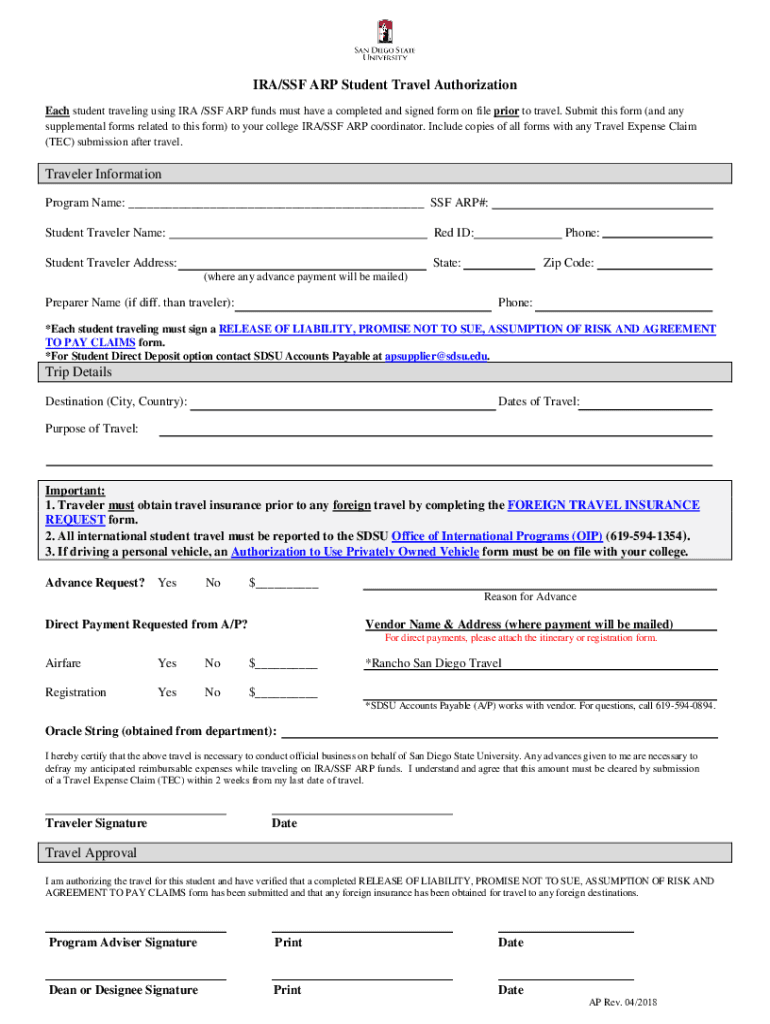 Fillable Online bfa sdsu Subject: Student Success Fee Academic Related Programs ... Fax Email ...