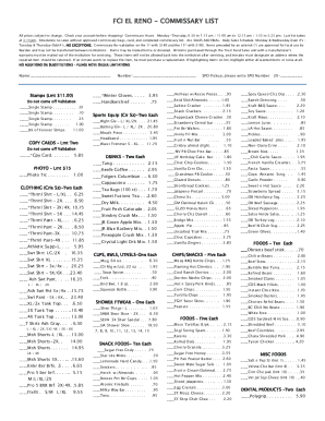 Fillable Online FCI El Reno Inmate Money and CommissaryPrison Rating ...