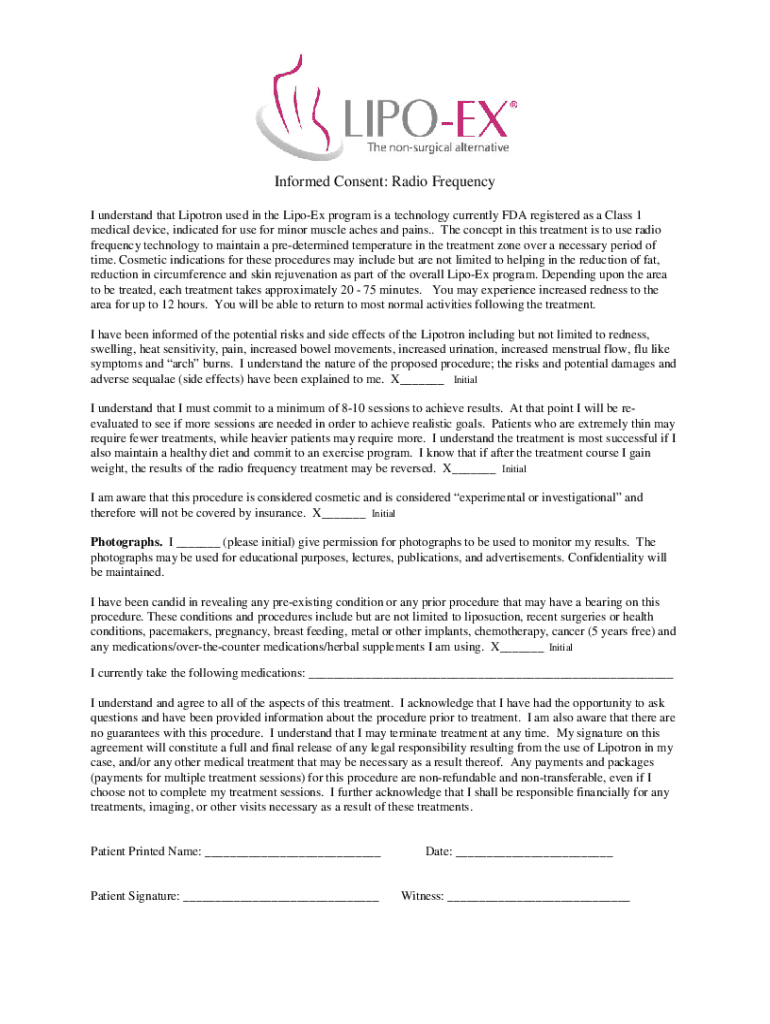 Fillable Online Consent Form - Lipo-Ex.doc Fax Email Print - pdfFiller