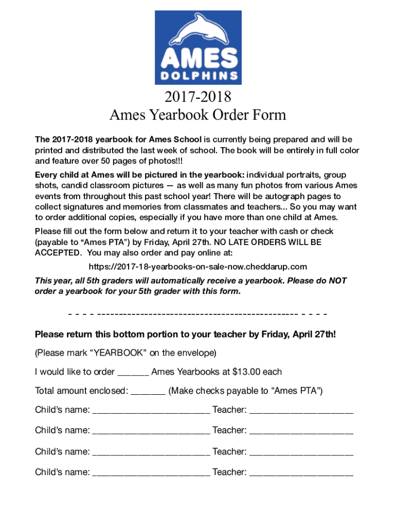 Fillable Online Yearbook-Order-Form.pages Fax Email Print - pdfFiller