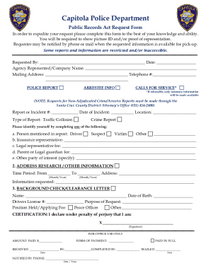 Fillable Online Public Records Act Request form - California Department of ... Fax Email Print ...