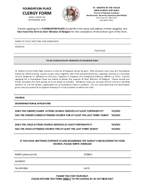 Fillable Online CLERGY FORM Fax Email Print - pdfFiller