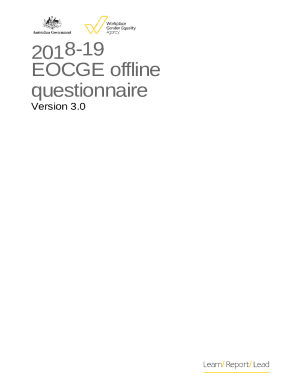 OCGE offline questionnaire. Version 3.0 Doc Template | pdfFiller