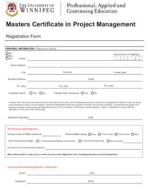 Fillable Online PMP Application FormProject Management - Scribd Fax ...