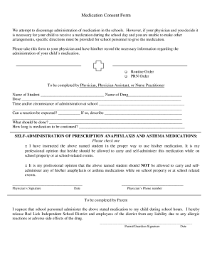 Fillable Online Medication Consent Form and guidelines Fax Email Print - pdfFiller