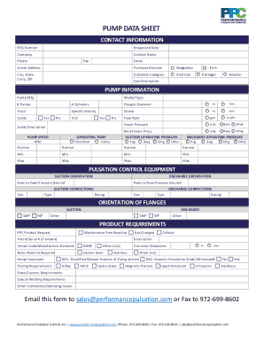 Api 610 Pump Data Sheet Excel - Fill Online, Printable, Fillable, Blank ...