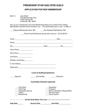 Fillable Online FSQ-New-Member-Form.doc Fax Email Print - pdfFiller