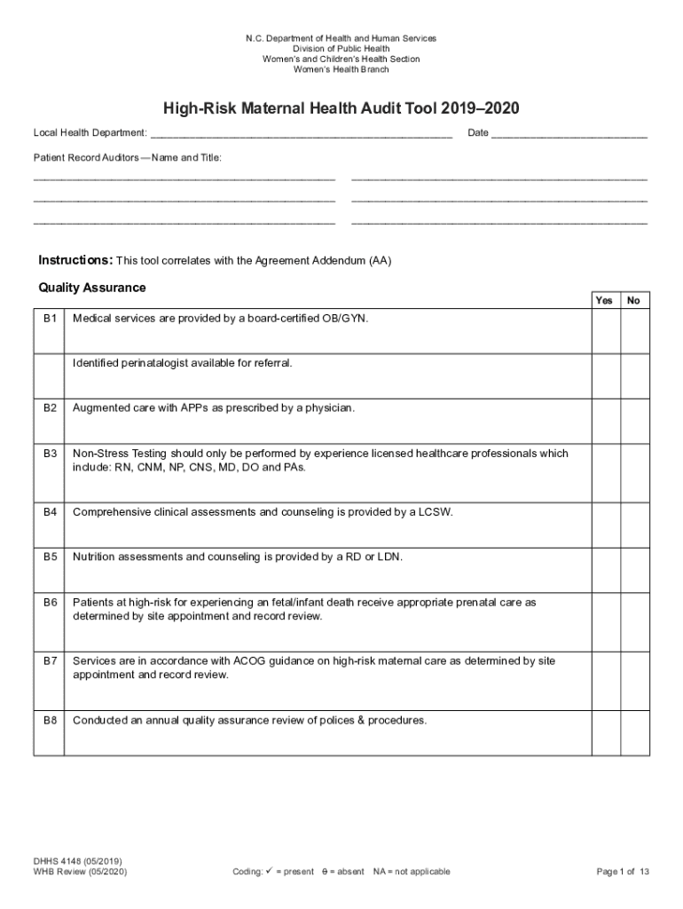 Fillable Online DHHS: DPH: WHB: Agreement Addenda, Audit Tools and Budget ... Fax Email Print ...