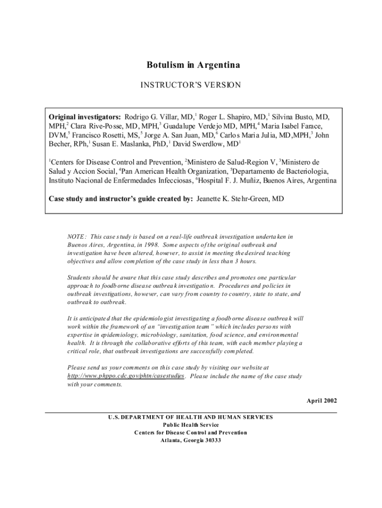 Fillable Online Foodborne Disease Outbreak Investigation. foodborne ...