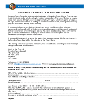 Fillable Online poyntontowncouncil gov AGREEMENT FOR LETTING OF ...