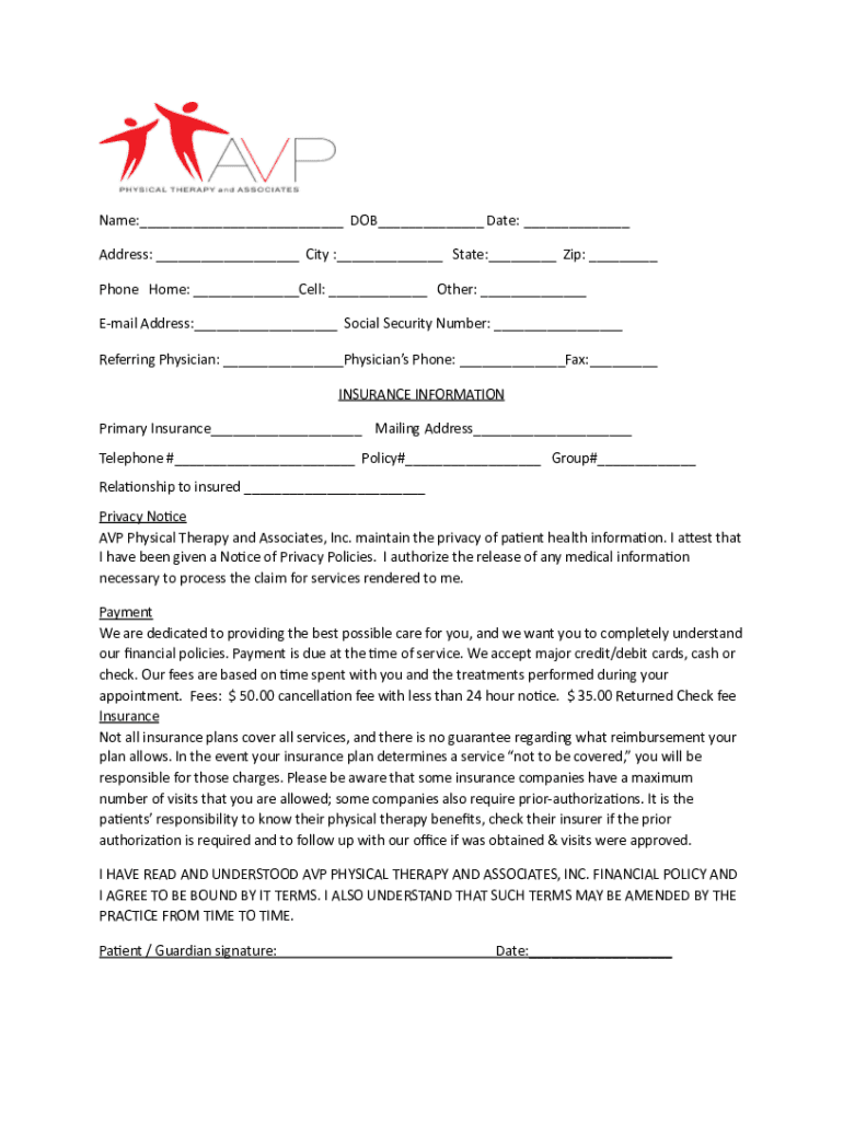 Fillable Online New Patient Initial Forms Fax Email Print - pdfFiller