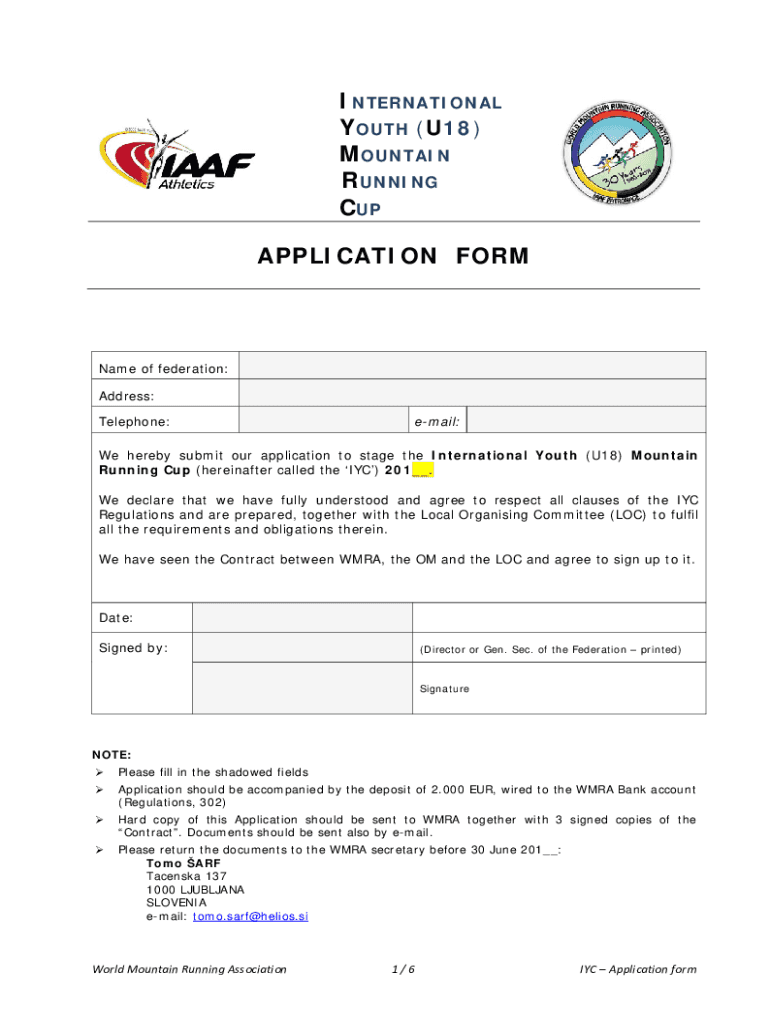 Fillable Online 2-IYC - Application form.docx Fax Email Print - pdfFiller