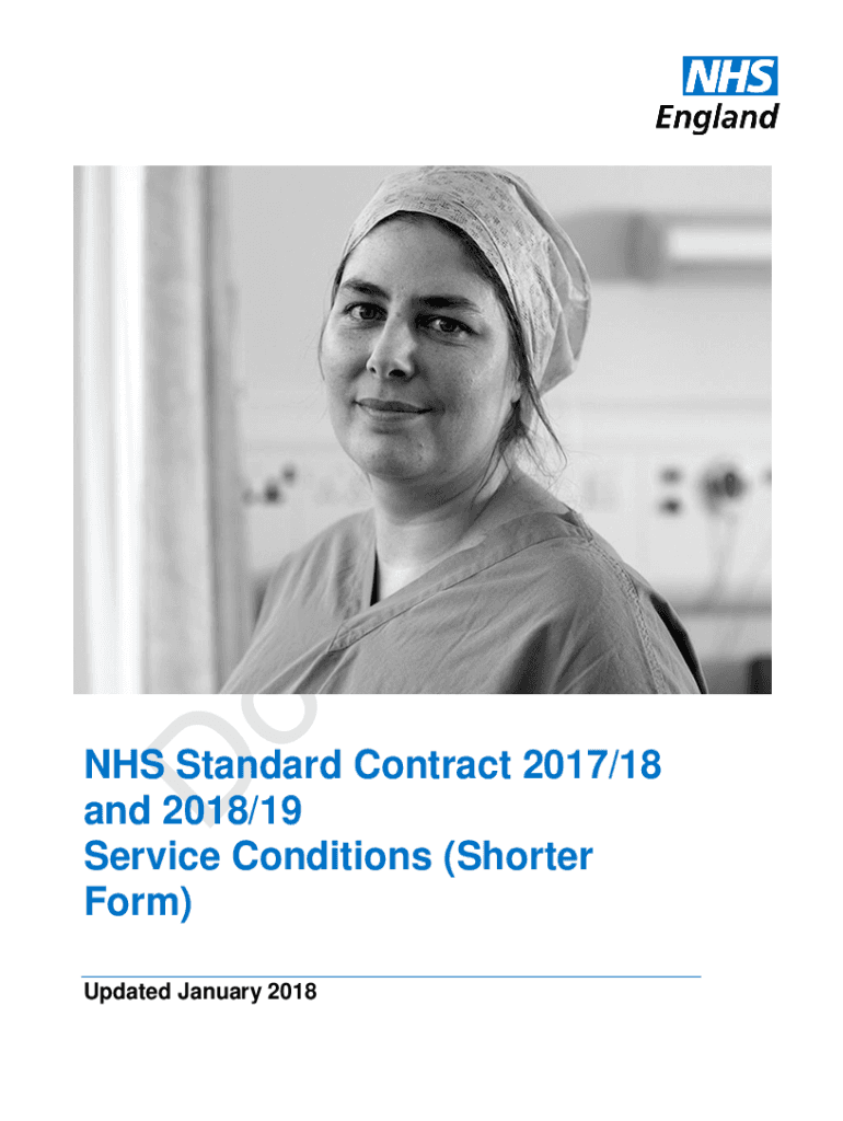 Fillable Online Shorter-form NHS Standard Contract 2017/18 - 2018/19 ...