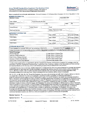 Fillable Online SelmanCo - TRICARE Supplement Fax Email Print - pdfFiller