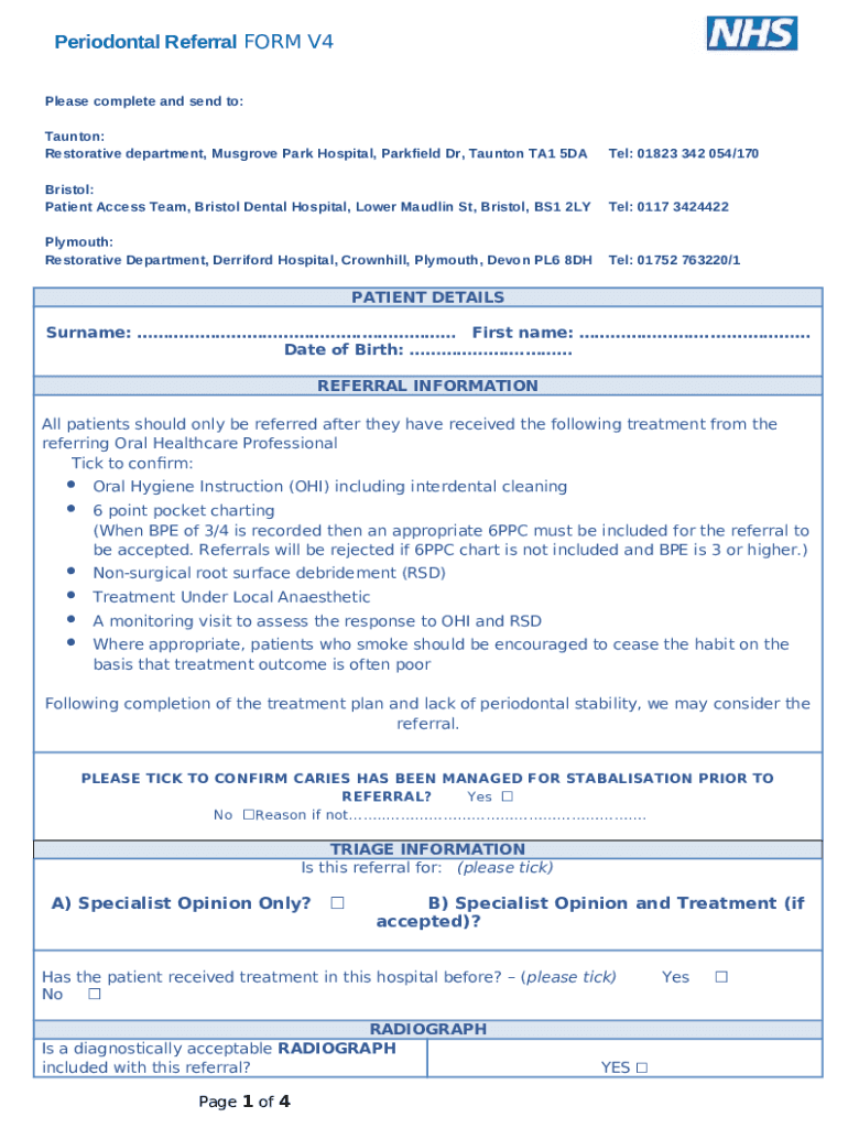 PDF BDH Restorative Referral - Gloucestershire LDC Doc Template | pdfFiller