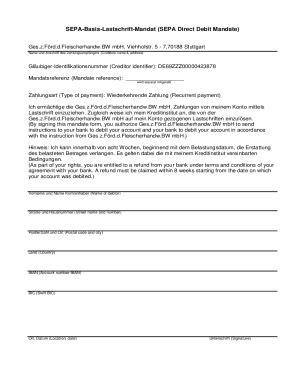 Fillable Online 14 Printable direct debit scheme rules Forms and ...