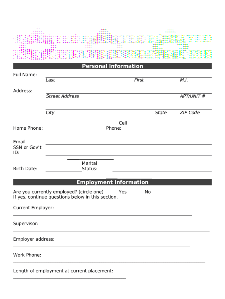 Personal Ination Full Name: Last First M.I. Address: Street ... Doc ...