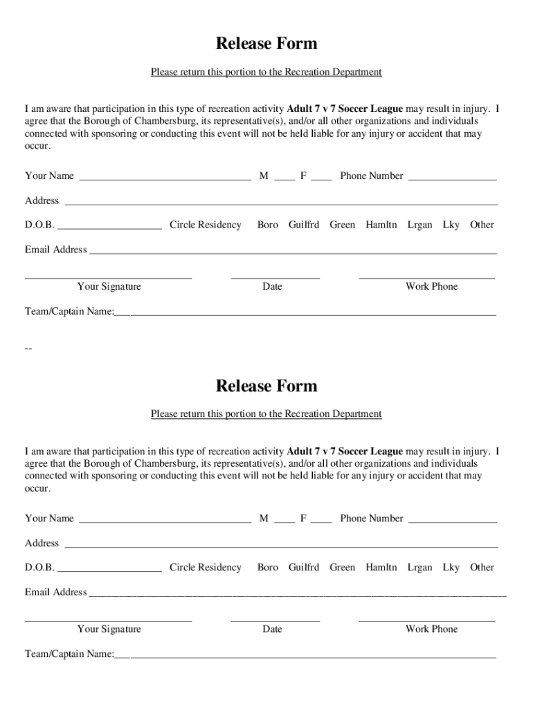 Fillable Online Activity Participation Form - Newsletters, Calendars, Forms ... Fax Email Print ...