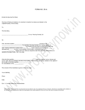 Fillable Online 13+ Property Transfer Letter Templates - PDF, DOC Free ...