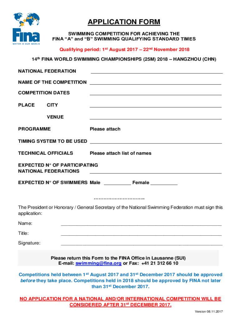 Fillable Online PDF snc swimmer selection criteria - Swimming Canada Fax Email Print - pdfFiller