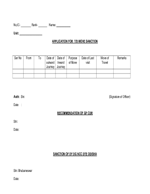Fillable Online FORMAT FOR MOVE SANCTION OFFICERS Fax Email Print ...
