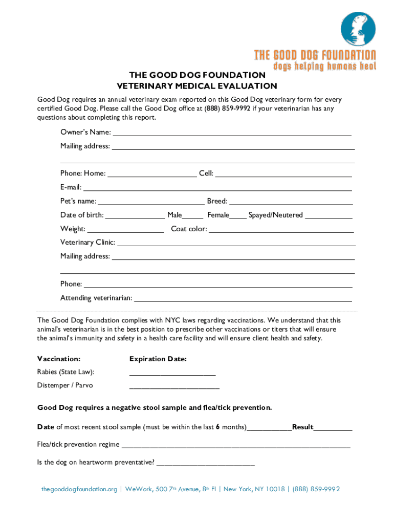 Fillable Online Physical Exam Checklist for Pets: First Aid ...