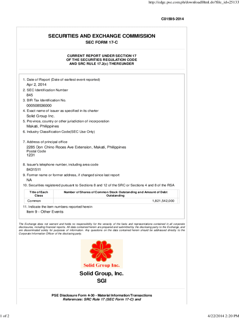 Fillable Online Fillable Online SEC FORM 17-C - pnb.com.ph Fax Email ...