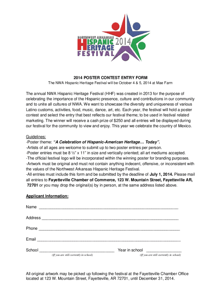 Fillable Online Poster Contest Entry Form.docx Fax Email Print - pdfFiller
