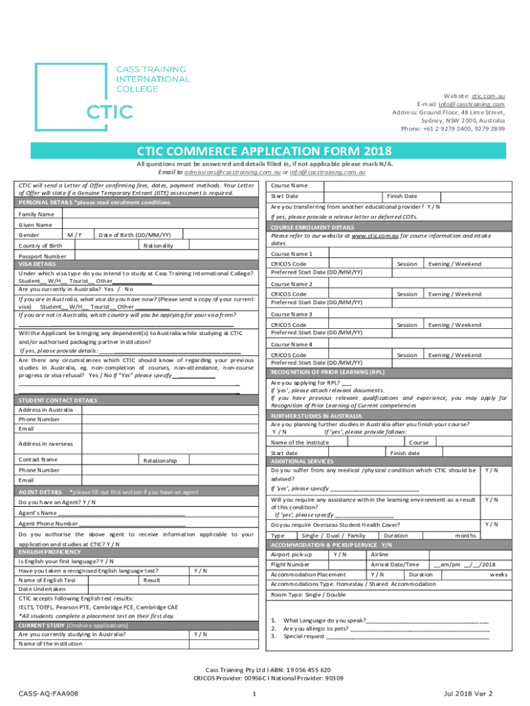 Fillable Online CTIC Vocational Education& Training Information Handbook Fax Email Print - pdfFiller