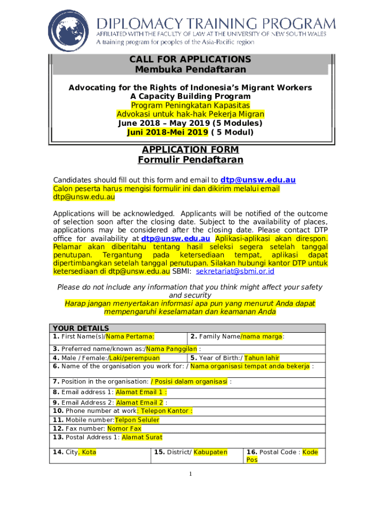 18th Annual Human Rights and Peoples Diplomacy Training for Human ...