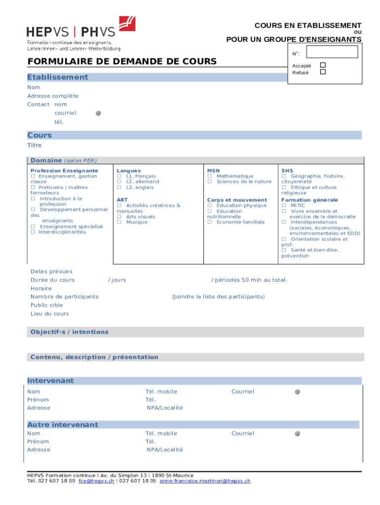 ulaire de demande d'inscription sur la liste des ... Doc Template | pdfFiller