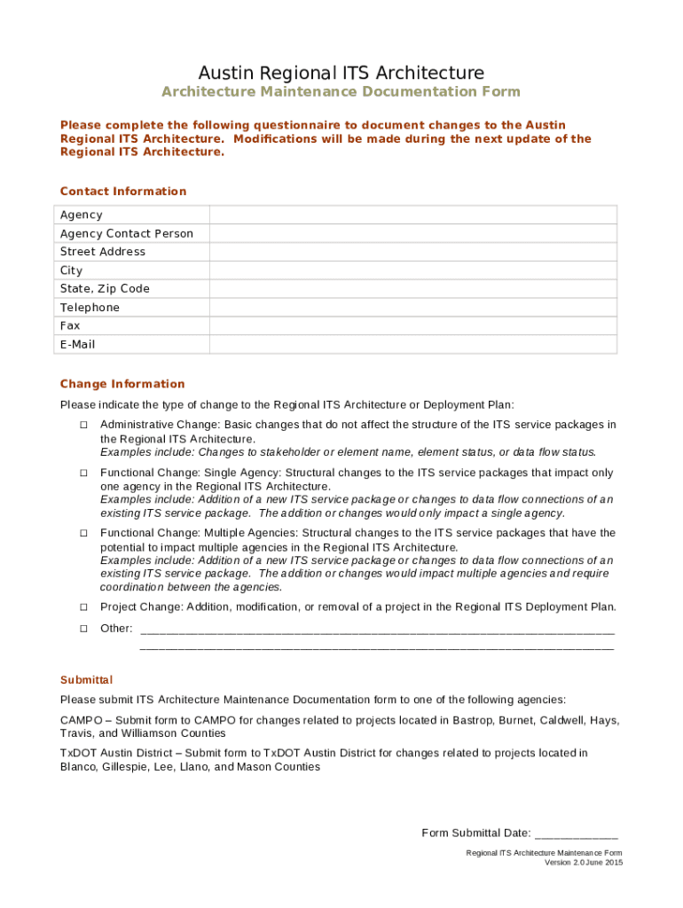 APPENDIX DARCHITECTURE MAINTENANCE DOCUMENTATION Doc Template | pdfFiller