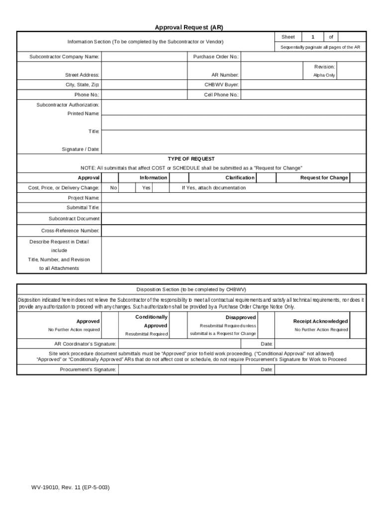 Approval Request (AR) Sheet 1 of Ination Section Doc Template | pdfFiller