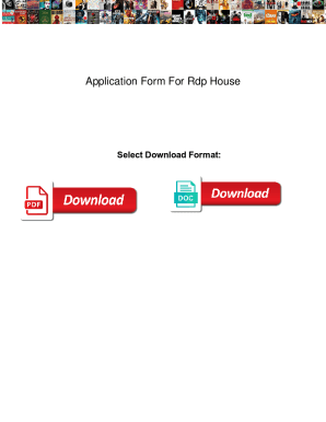 Fillable Online Application Form For Rdp House avchd. Application Form ...