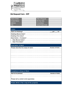 Fillable Online Bid Request Form 1 Fax Email Print - pdfFiller